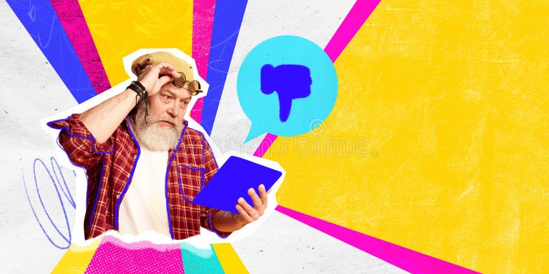 Confused Senior Customer Analyzing Service, Symbolizing Challenges in ...