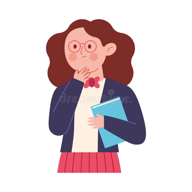 Confused Student with Notebook Stock Vector - Illustration of confused ...