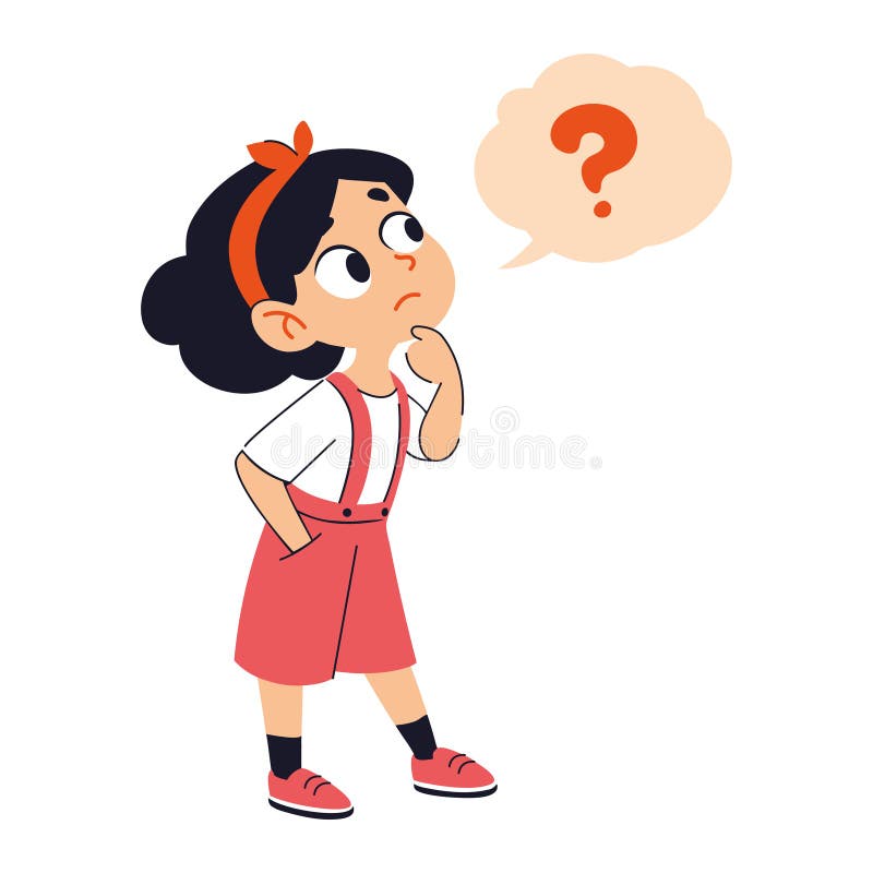 Confused Student Scratching Head Thinking Stock Vector - Illustration ...