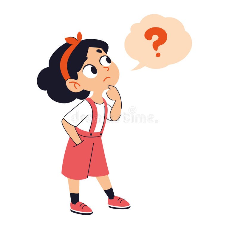 Confused Student Scratching Head Thinking Stock Vector - Illustration ...