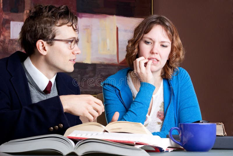 Confused student studying stock image. Image of homework - 12134139