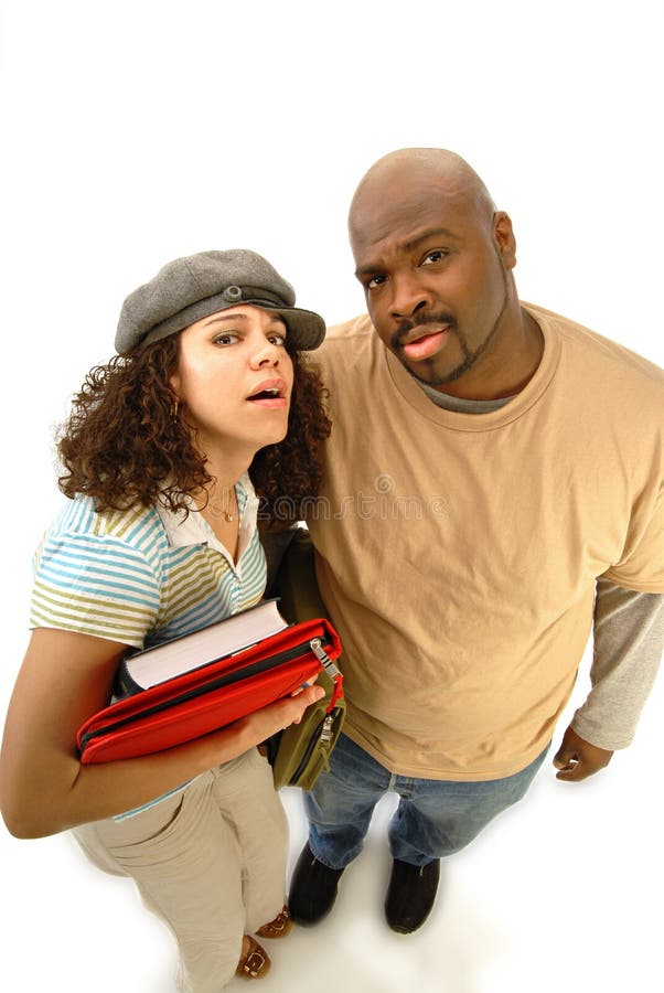 Confused students stock photo. Image of diversity, adult - 3907922