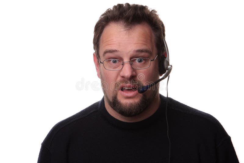 Confused Surprised Male Call Taker Stock Photos - Free & Royalty-Free ...
