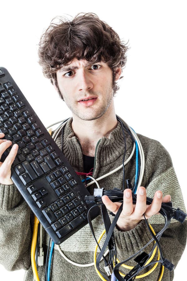 Confused about tech stock photo. Image of cord, crossing - 32714510