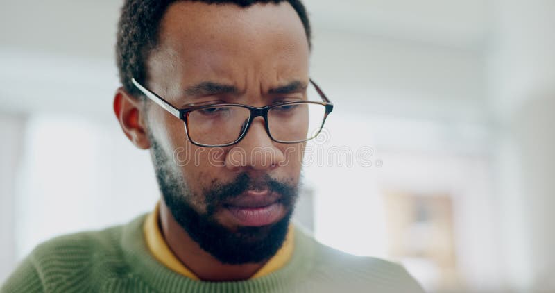Confused, Thinking and Face of Black Woman in Studio Scratching Head ...
