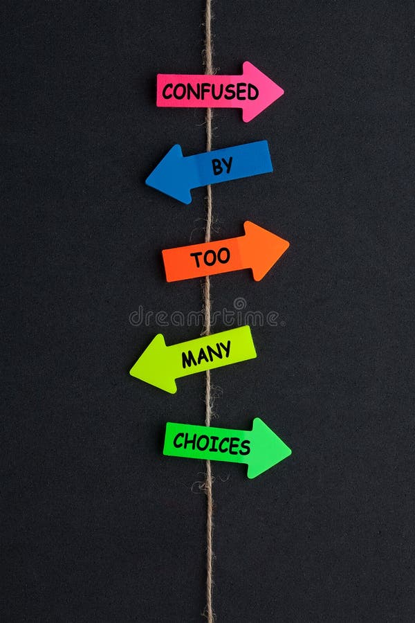 Confused by Too Many Choices Stock Photo - Image of concept, guidance ...