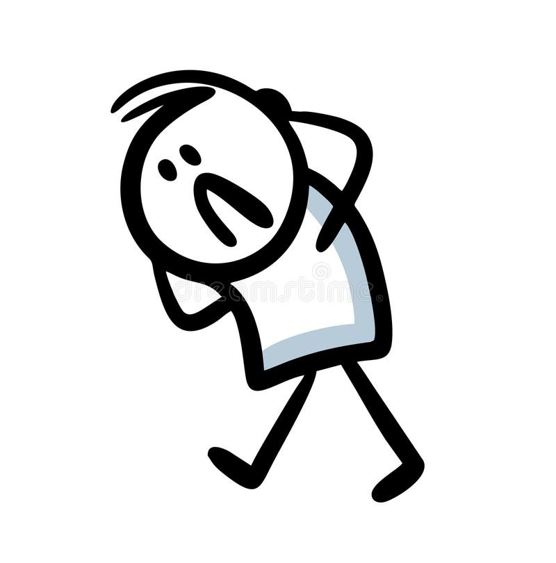 A Confused and Upset Man Walks in a Panic with His Head in His Hands ...