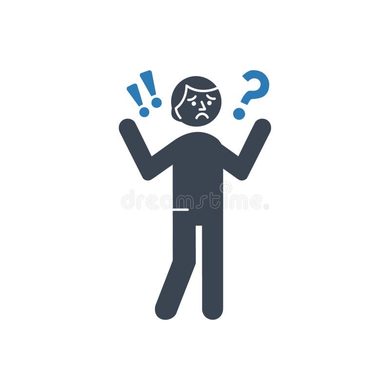 Confused Person Icon stock vector. Illustration of confused - 361856788