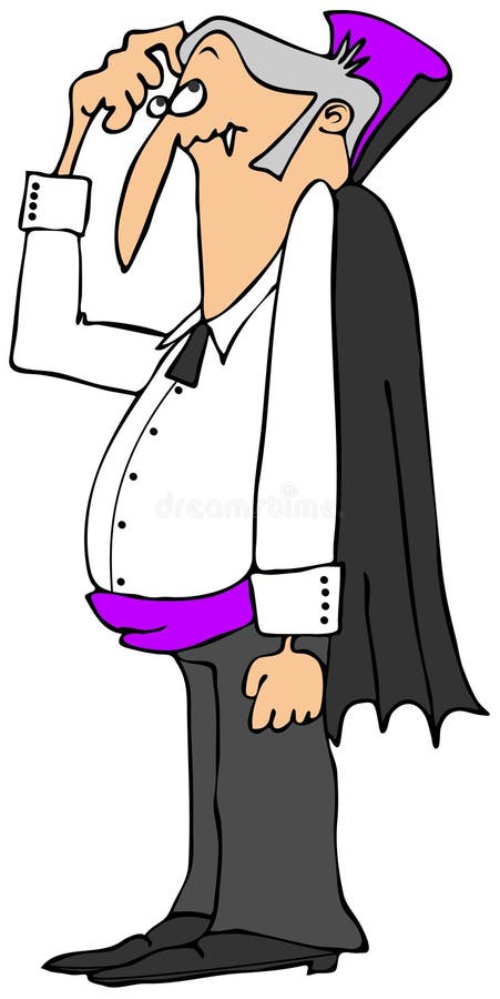 Confused vampire stock illustration. Illustration of confused - 34546895