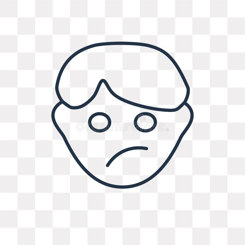 Confused Vector Icon Isolated on Transparent Background, Confuse Stock ...