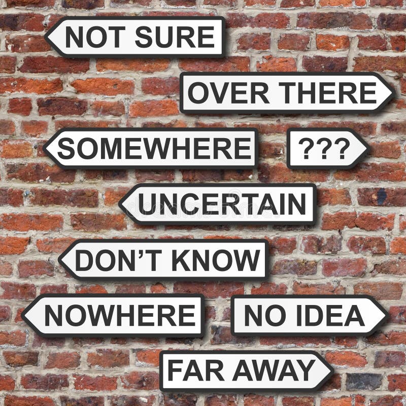 Uncertain Directions Stock Illustrations – 81 Uncertain Directions ...