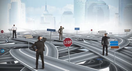 Confused Way of a Businessman Stock Photo - Image of maze, decision ...