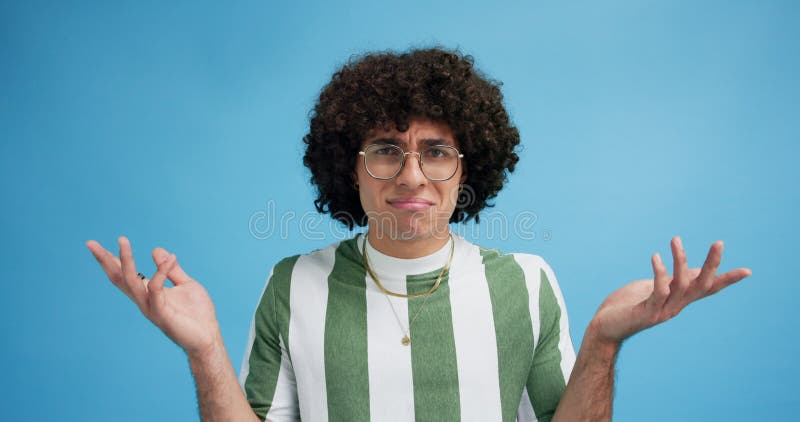 Thinking, Questions and Doubt with Man in Studio for Idea, Memory and ...