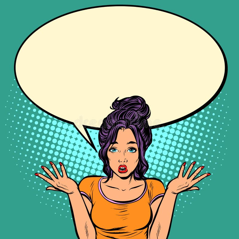 Pop Art Girl Question Stock Illustrations 191 Pop Art Girl Question