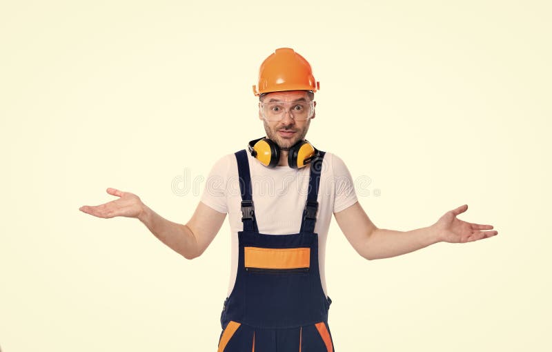 Angry Repairman Using Hammer Tool. Repairman with Hammer in Studio ...