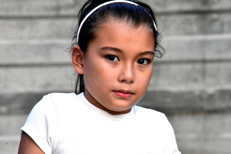 Confused Young Philippina Person Near Wall Stock Photo - Image of ...