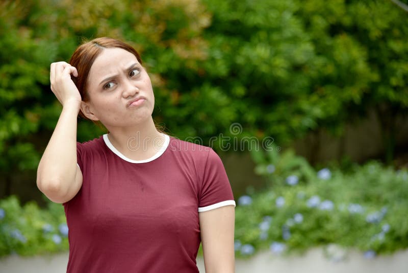 An a Confused Youthful Filipina Person Stock Image - Image of asian ...