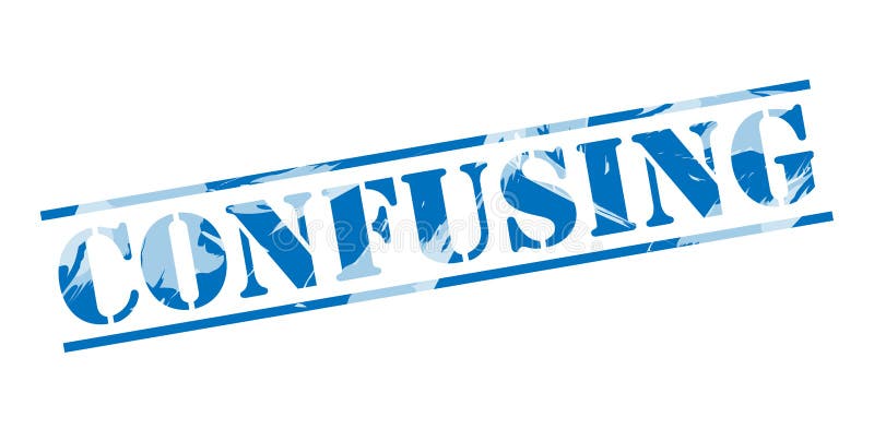 Confusing blue stamp stock illustration. Illustration of sticker - 98288736