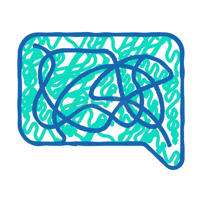 Confusing Dialogue Icon Doodle Illustration Stock Vector - Illustration ...