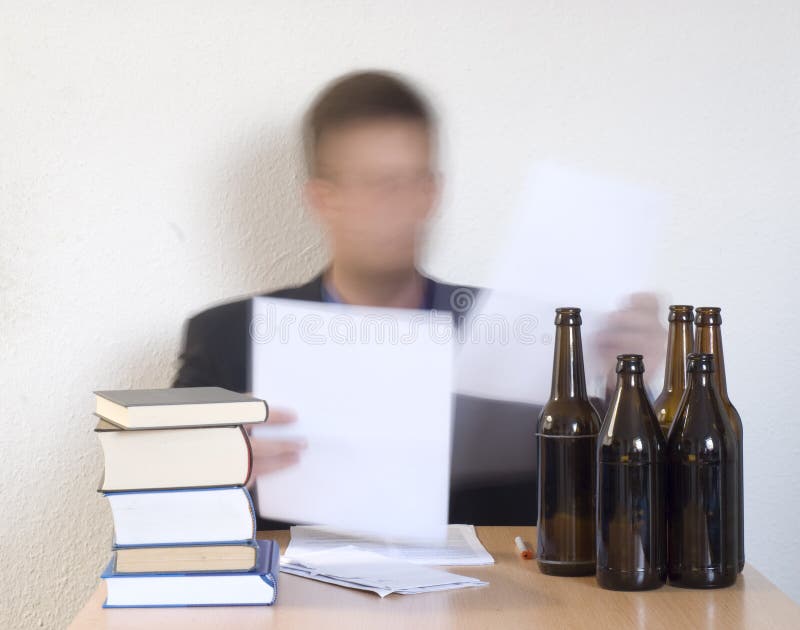 Confusing paperwork stock photo. Image of worker, drunk - 28669616