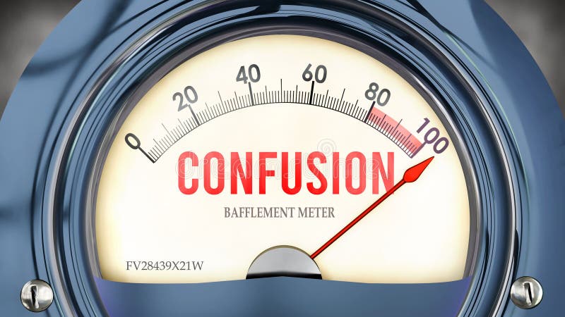 Confusion and Bafflement Meter that is Hitting a Full Scale, Showing a ...