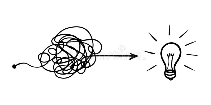 Confusion Clarity or Path Vector Idea Concept. Simplifying the Complex ...
