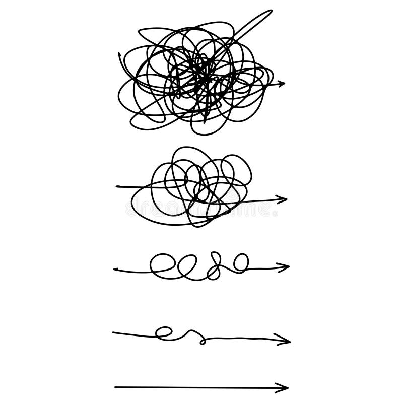 Confusion Clarity or Path Vector Idea Concept. Simplifying the Complex ...