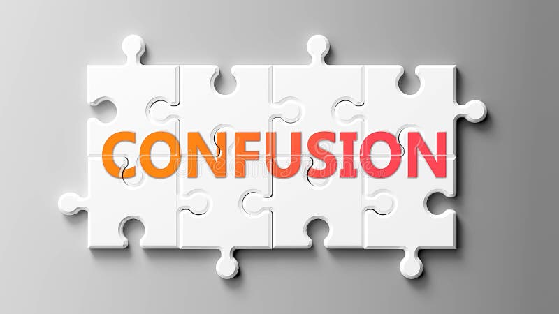 Confusion in puzzle stock illustration. Illustration of confused - 24692396