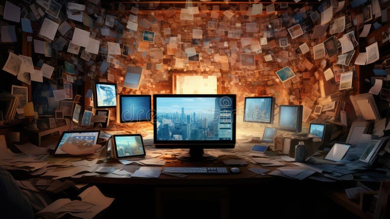 Confusion data chaos stock illustration. Illustration of mess - 362263027