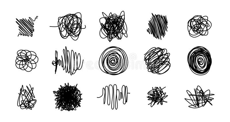 Confusion Doodle Line Sketch Style. Sketchy Pen Lines and Scribble Hand ...