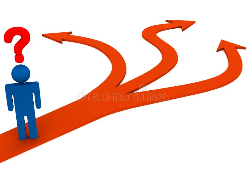 Confusion Du Chemin à Suivre Illustration Stock - Illustration du voies ...