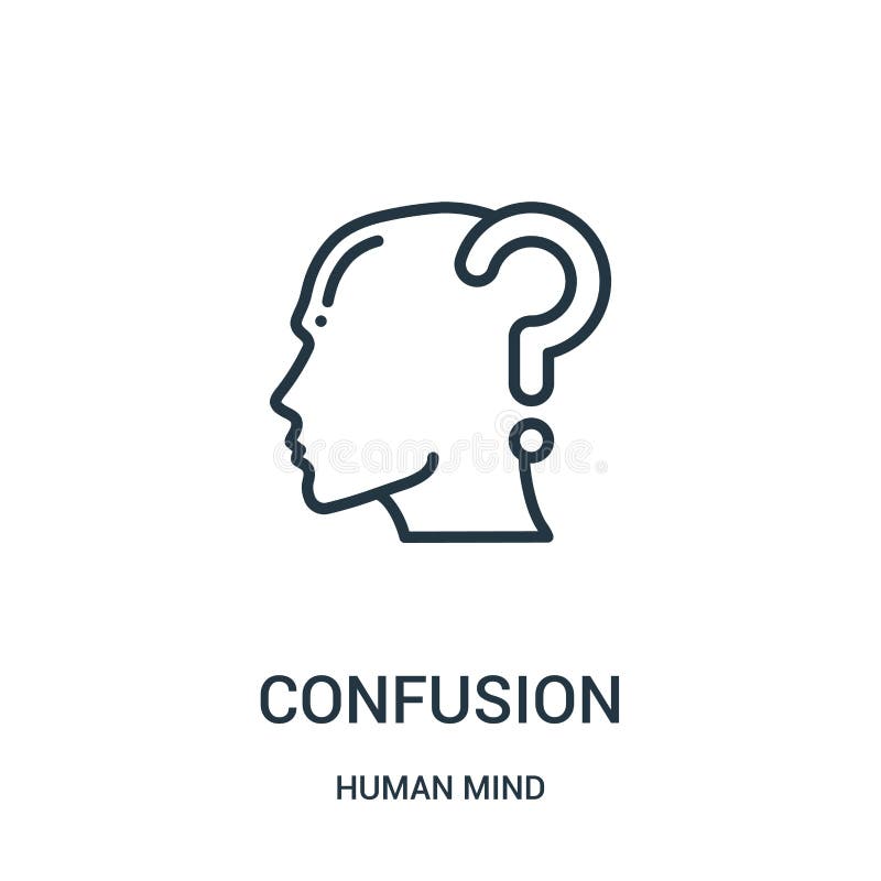 Confusion Icon Vector from Human Mind Collection. Thin Line Confusion ...