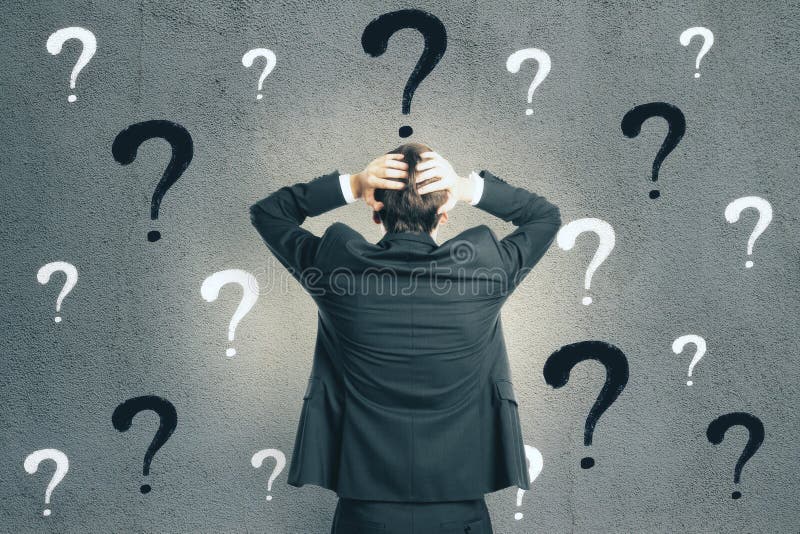 Confusion and quiz concept stock photo. Image of idea - 151892706
