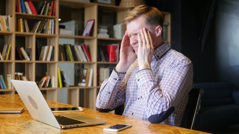 Confusion, Sadness, Tension , Tired while Working in Office Stock ...