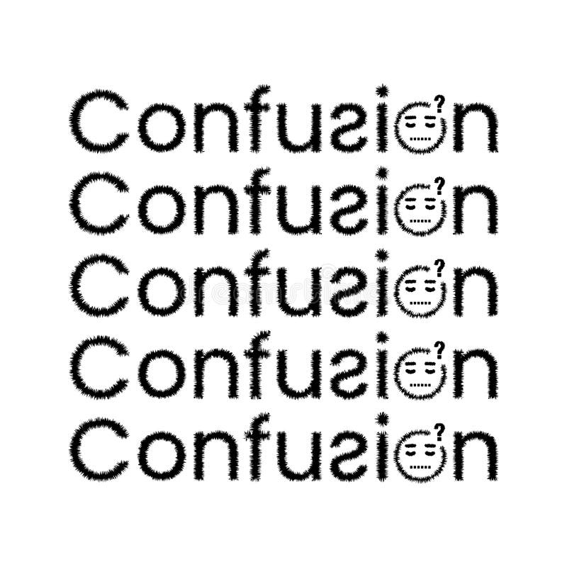Confusion Text Design Template. Stylish Text Design Stock Vector ...