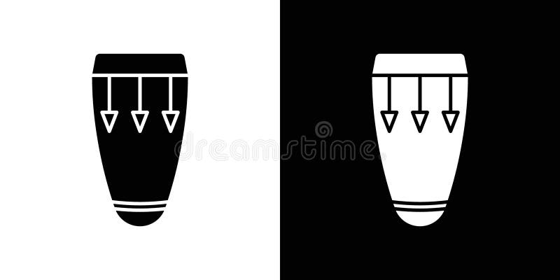Conga Drum Icon Linear Logo Isolated Stock Illustration - Illustration ...