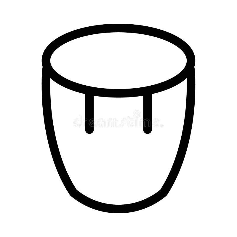 Conga Drum Icon Design in Filled and Outlined Style Stock Vector ...
