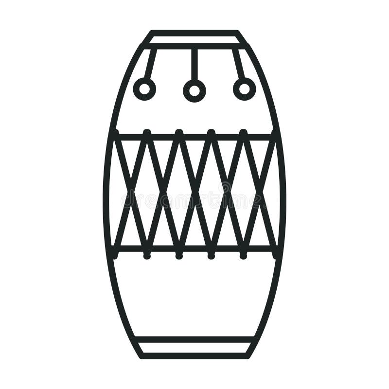 Conga drum outline. Vector stock vector. Illustration of performance ...