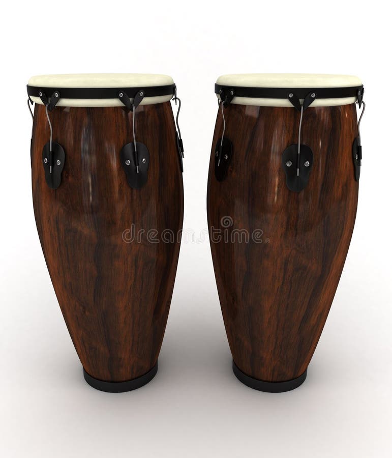 Conga drums stock illustration. Illustration of skin, instrument - 3334056