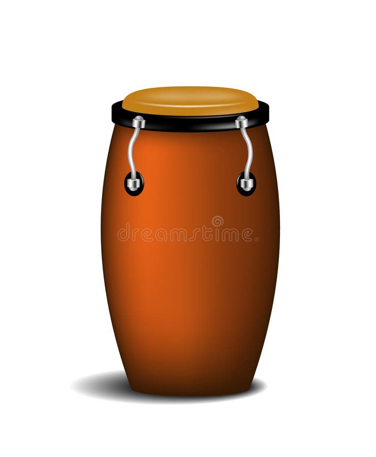 Conga (instrumento De Música De La Percusión) Ilustración del Vector ...