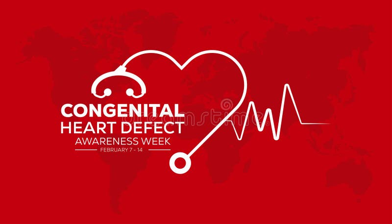 Congenital Heart Defect Awareness Week Creative Concept Design. Stock ...