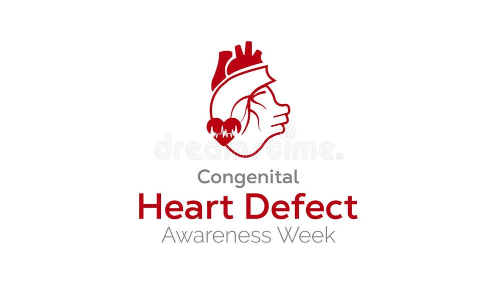 Congenital Heart Defect Awareness Week Creative Concept Design. Stock ...
