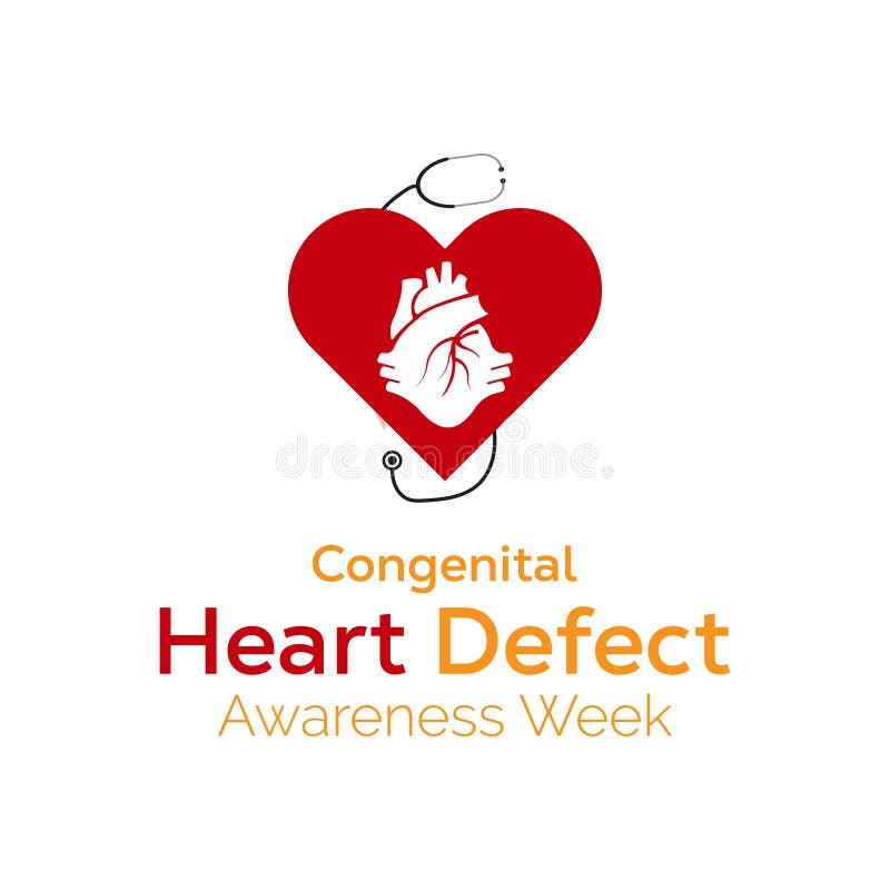 Congenital Heart Defect Awareness Week Creative Concept Design. Stock ...