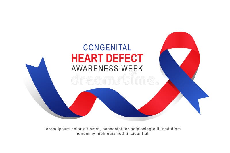 Congenital Heart Defect Awareness Week Background Stock Vector ...