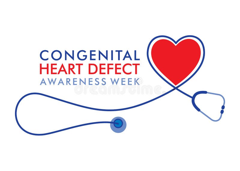 Congenital Heart Defect Awareness Week Stock Vector - Illustration of ...