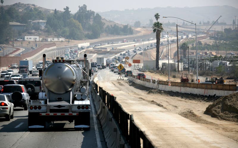 Congested Commute stock image. Image of semi, concrete - 2157187