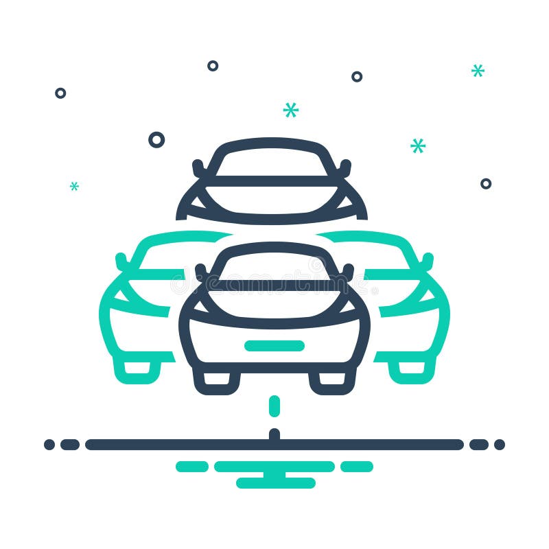 Mix Icon for Congestion, Traffic and Roadway Stock Vector ...