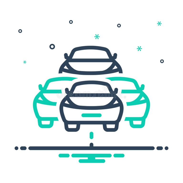 Mix Icon for Congestion, Traffic and Roadway Stock Vector ...