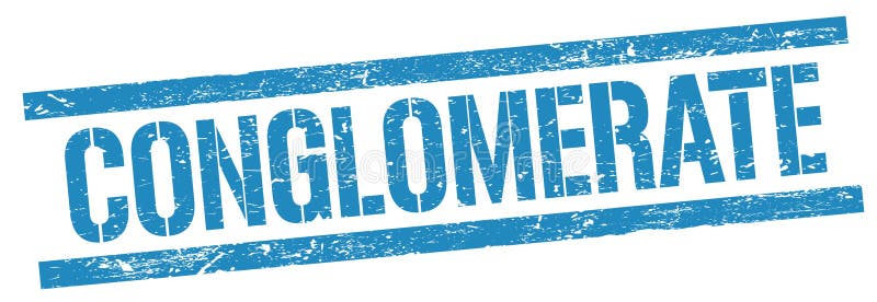 CONGLOMERATE Text on Blue Grungy Rectangle Stamp Stock Illustration ...