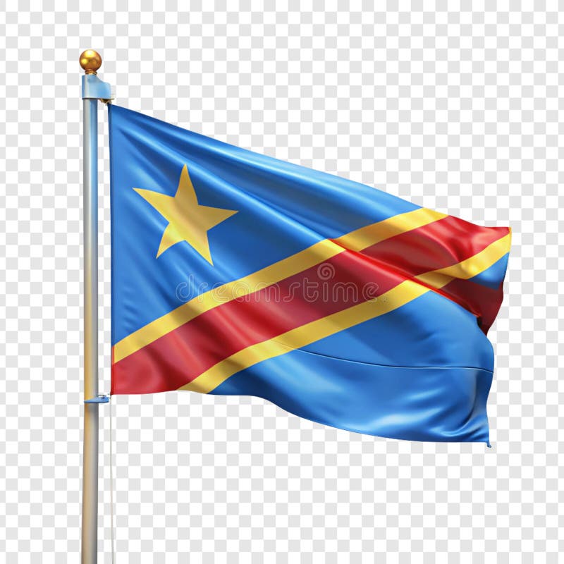 Congo (DRC) Flag Transparent Background Stock Illustration ...